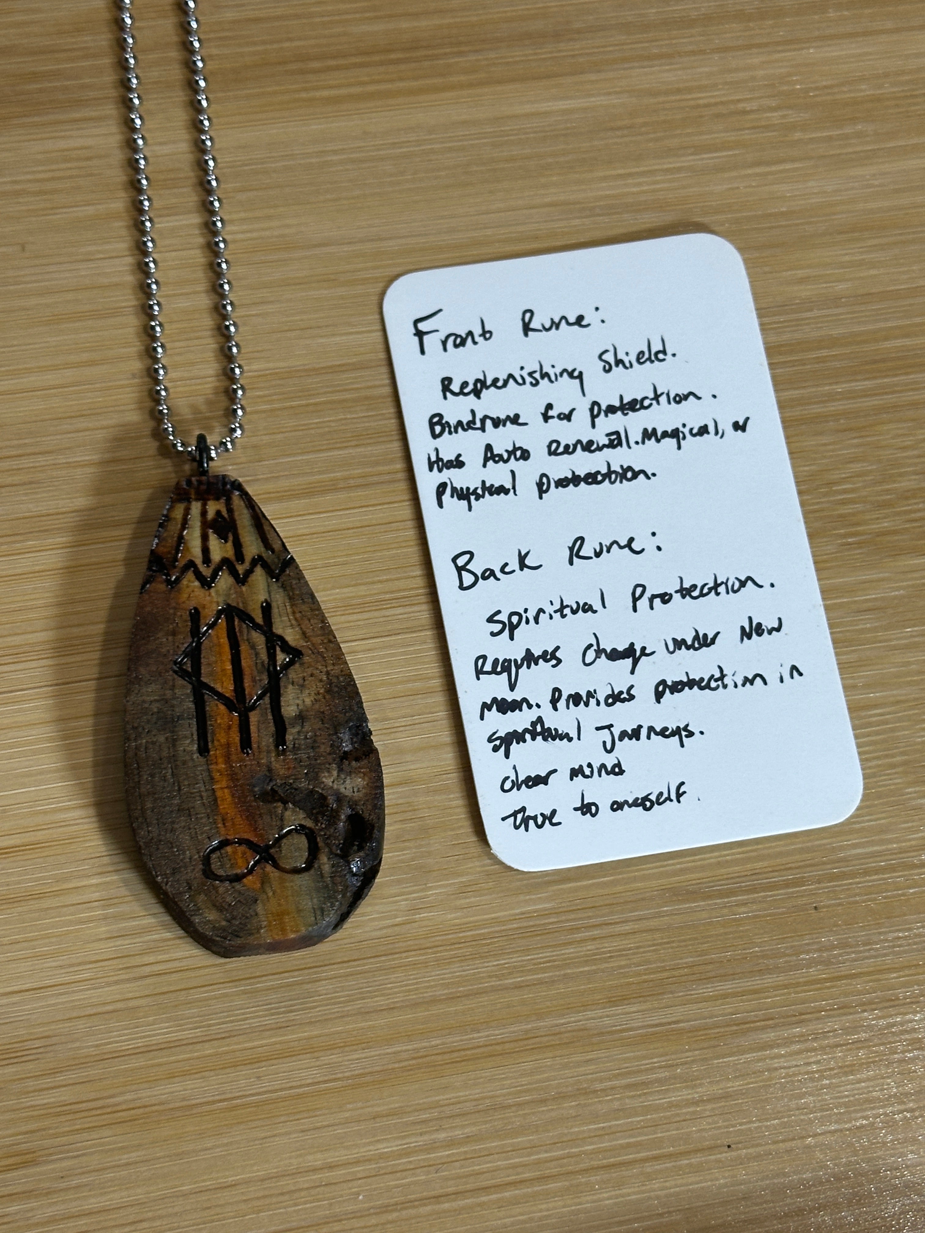 Spiritual Moon Protection Rune Energy Pendant | Local Earth Angel